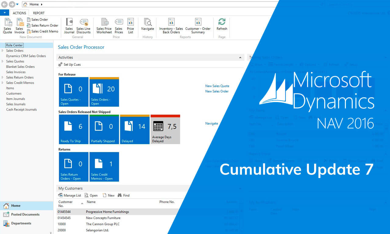 Cumulative Update 7. Microsoft Dynamics NAV 2016